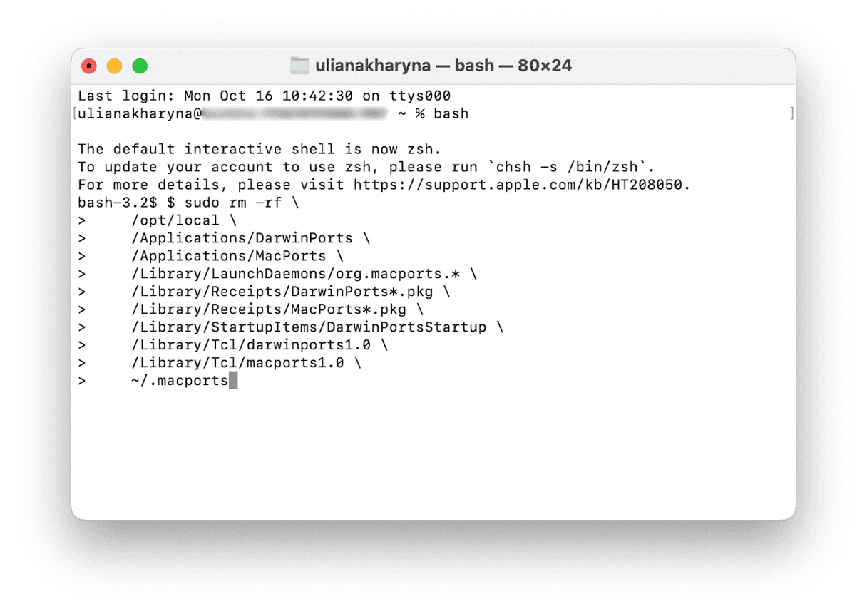 MacPorts uninstall guide for your Mac